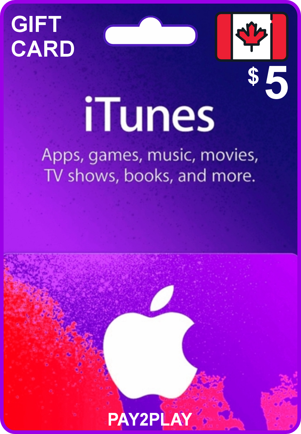 Подарочная карта Apple / Пополнение App Store&iTunes (Apple ID) / на 5 Канадских долларов / Канада
