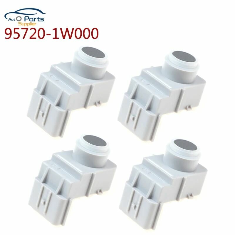 Новый датчик парковки PDC 95720-1W000 957201W000 для автомобиля KIA Rio III 2011-2016 — комплект 4 шт, серебристый
