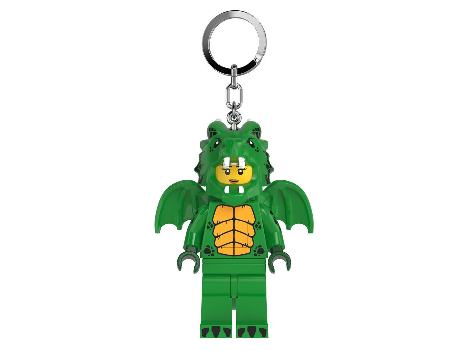 Брелок-фонарик LEGO Девочка в костюме зеленого дракона LGL-KE224H, для детей от 6ти лет