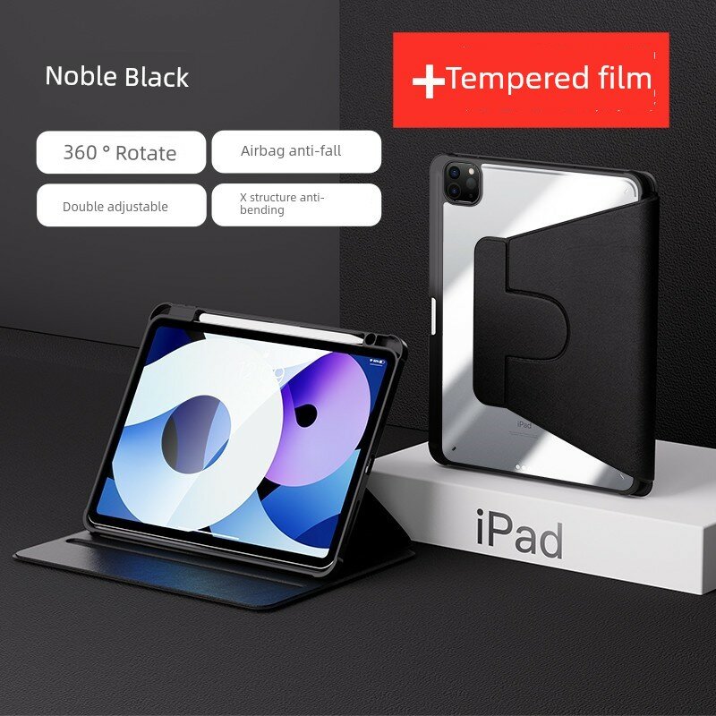 Чехол для нового iPad Air M3 2025 года, 11 дюймов, с вращением на 360 градусов, акриловый, прозрачный, M3, A3266/A3267,