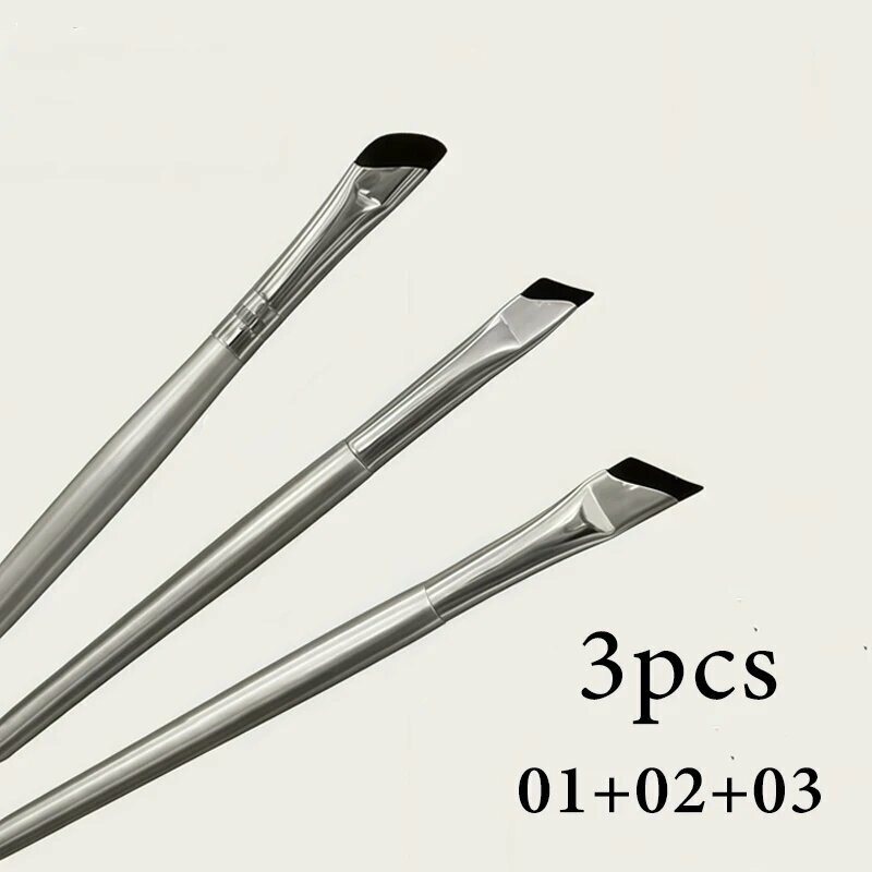 Кисти для макияжа глаз и бровей 3 шт. Handle Color: 01-02-03
