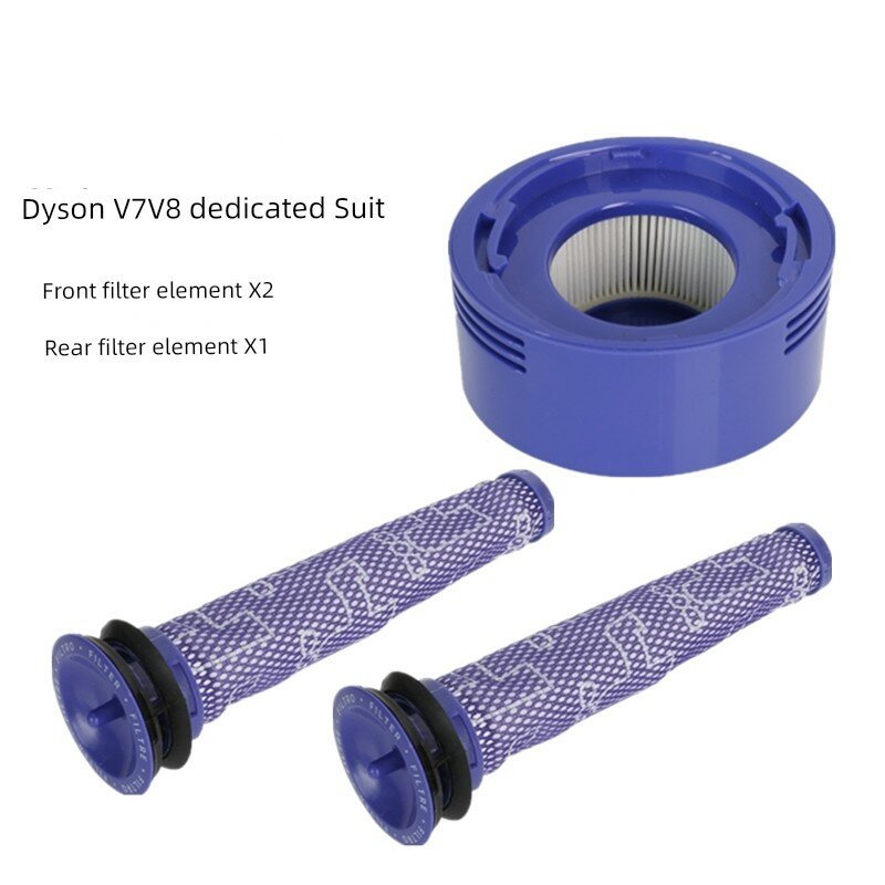 Подходит для пылесоса Dyson DC58 DC59 V6 V7 V8 V10, аксессуары, фильтрующий элемент, щетка для пола V7 V8 задний + 2
