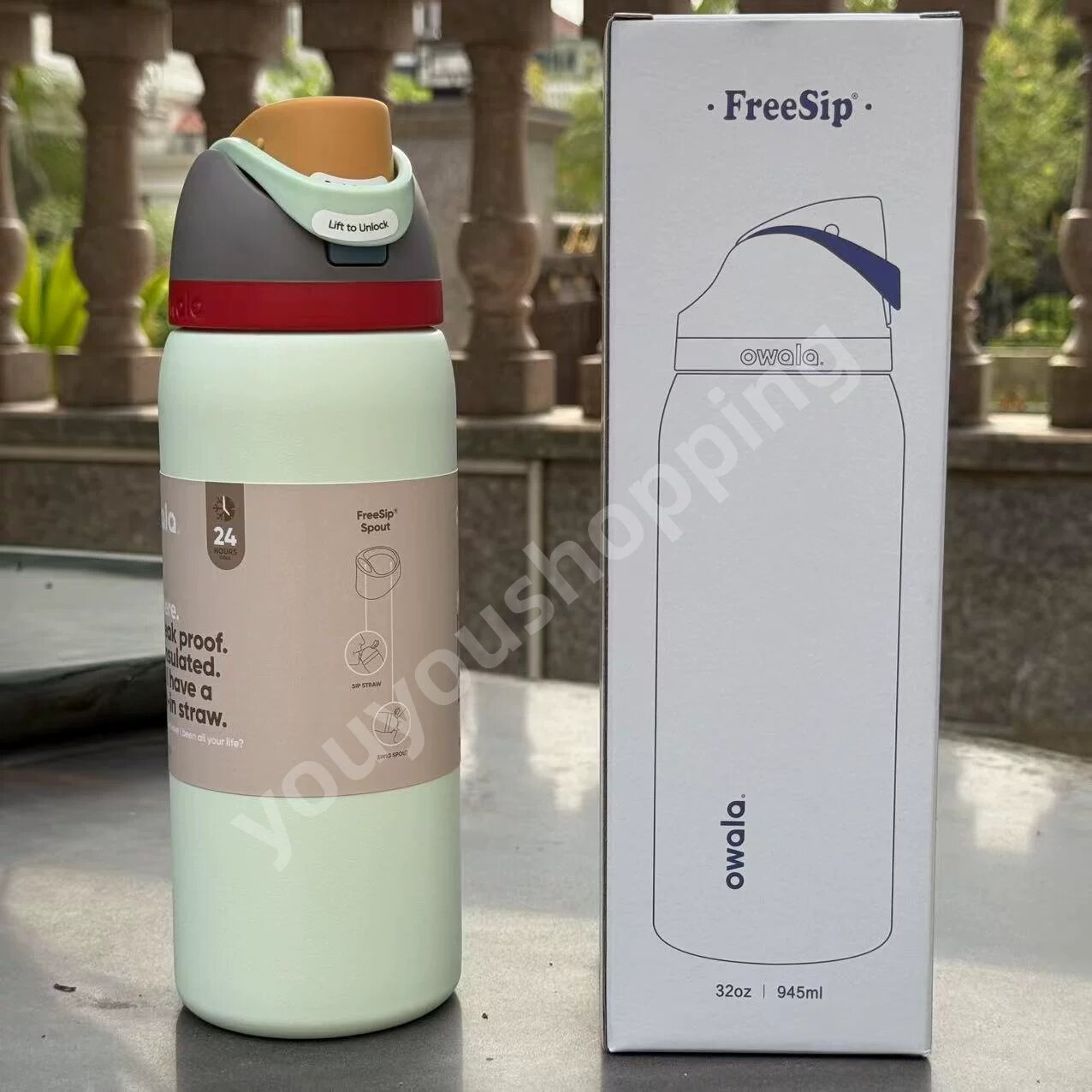 Owala FreeSip 40oz термос с трубочкой из нержавеющей стали - Кладбище для уникальной темы