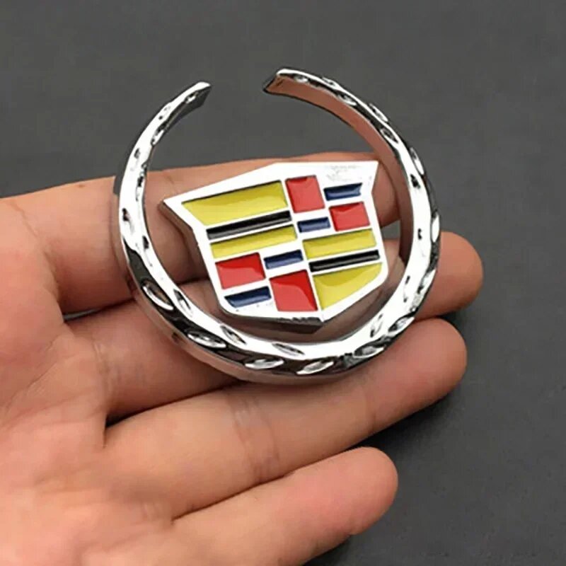 Эмблема Cadillac Round, металлическая наклейка на авто