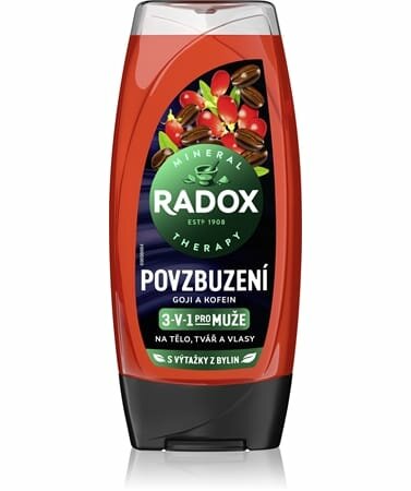 Средство для душа Radox Men Invigorating, гель 3 в 1, 225 мл