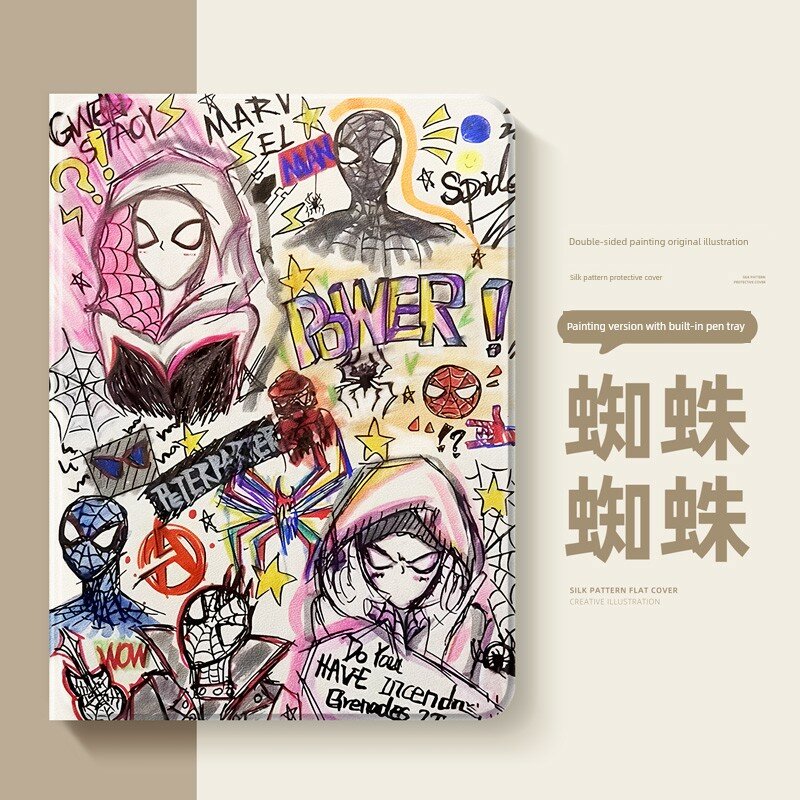 Чехол Spider-Man для планшета Samsung Galaxy Tab S10+, чехол A9, силиконовый чехол A8, подставка A7 Lite, чехол для