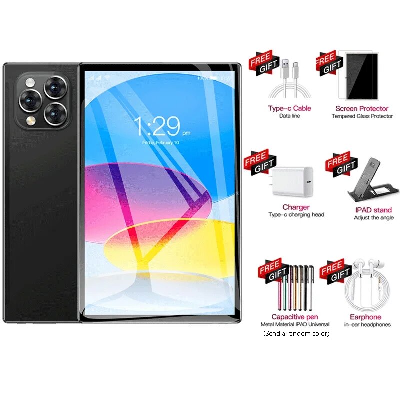 Новый планшет 2026 Pad 15 Pro 5G, оригинальный Android-планшет, 24 ГБ + 2 ТБ, 20000 мАч, Snapdragon 8 Gen 3, Android 16, 4K HD, GPS, 10-ядерный процессор, глобальная версия
