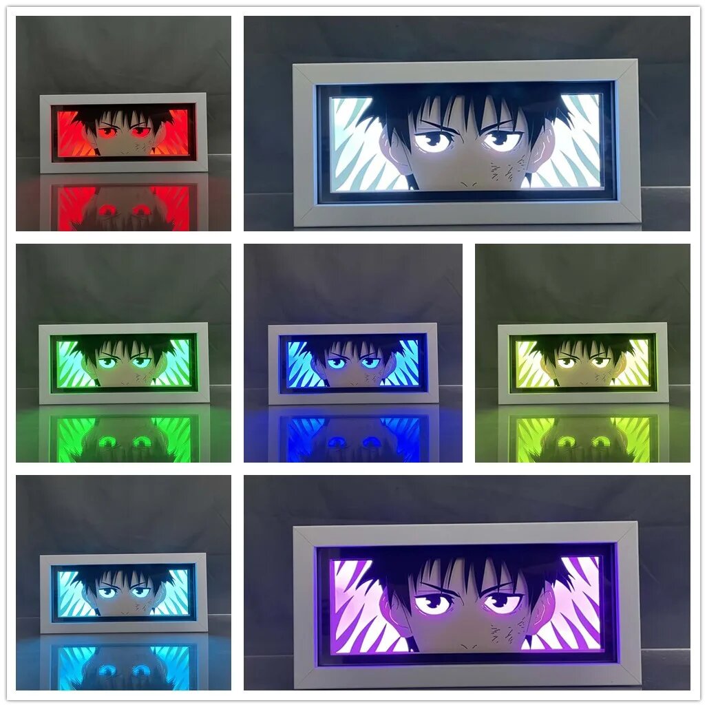 Ночник Jujutsu Kaisen: Юта Оккоцу LED 3D лампой из дерева