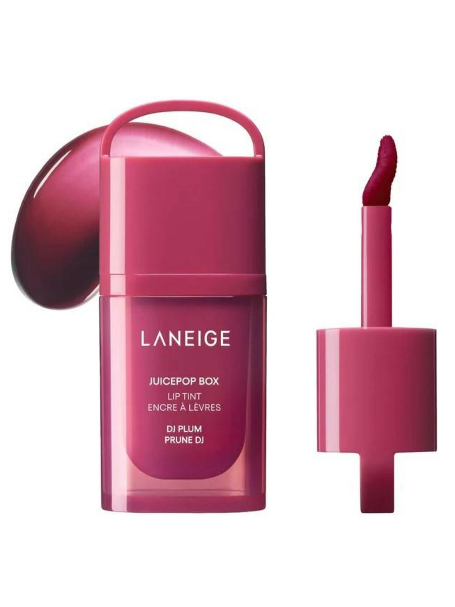 Стойкий тинт для губ с насыщенным сливово-ягодным оттенком Laneige Juicepop Box Lip Tint #07 DJ Plum 4.5 гр