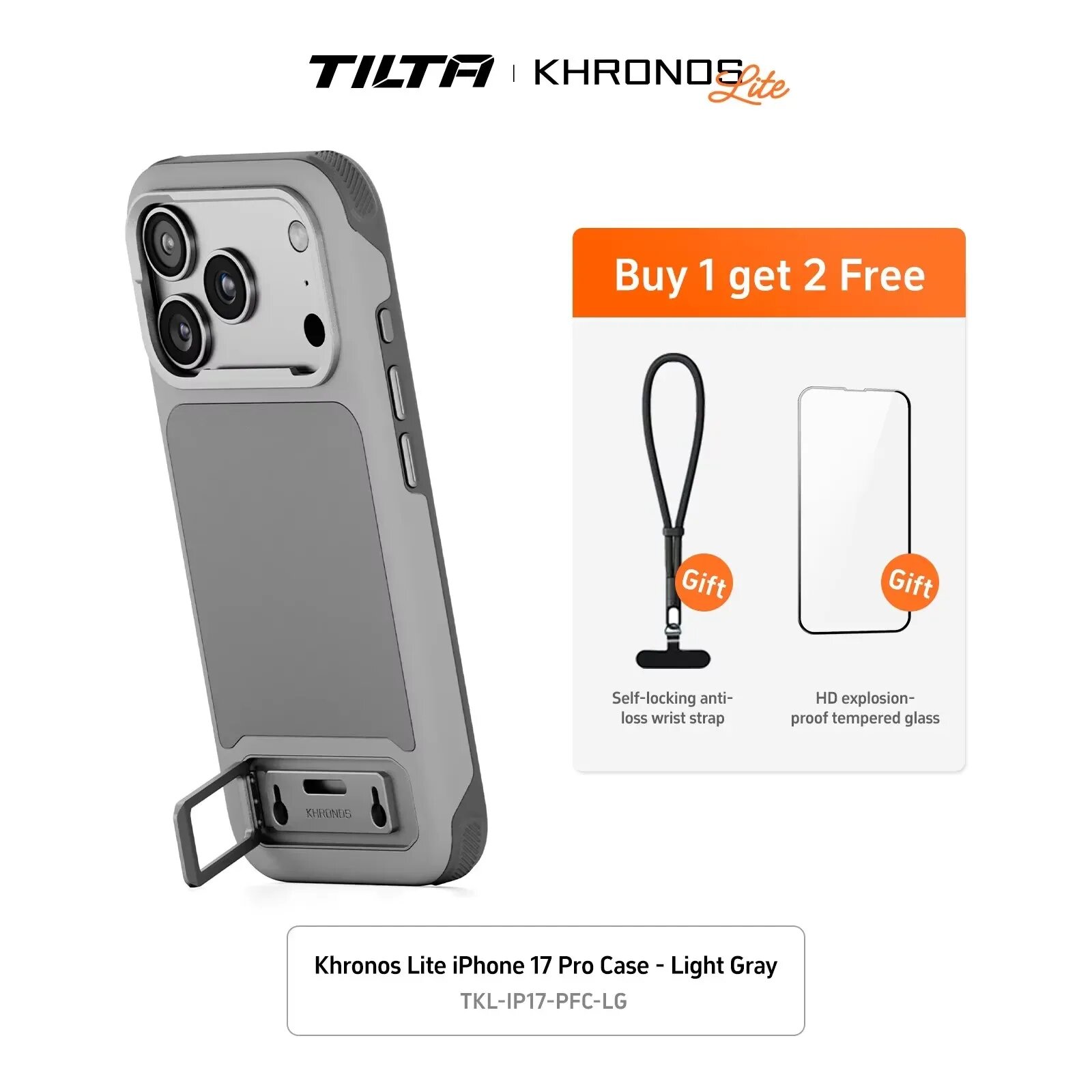 Чехол TILTA Khronos Lite iPhone 17 Pro Max Light Gray