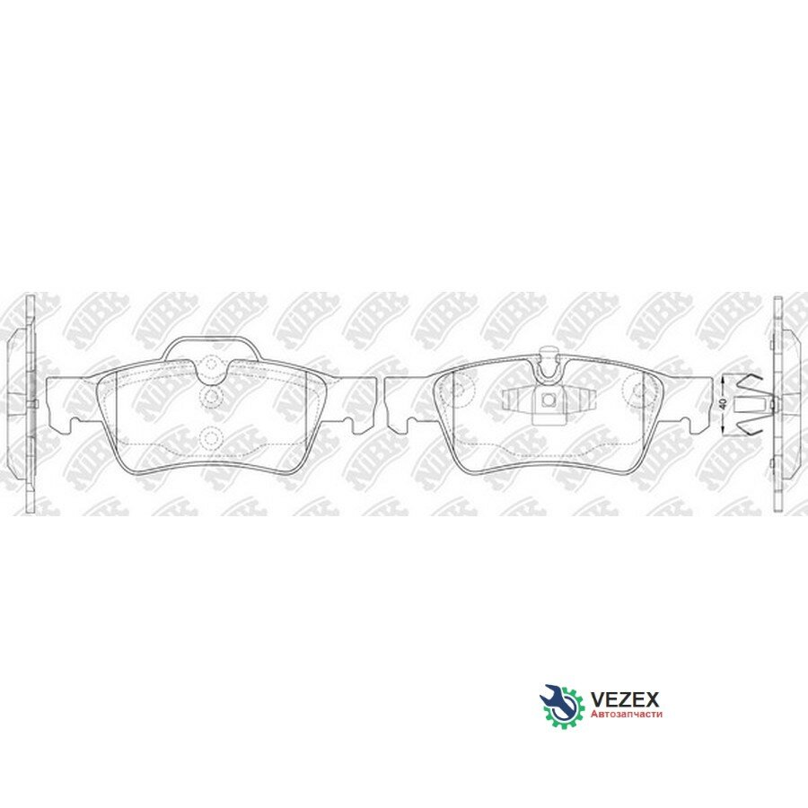 NIBK PN0507 Колодки тормозные MERCEDES-BENZ W164 ML 05/W251 R-CLASS 06 задние PN0507