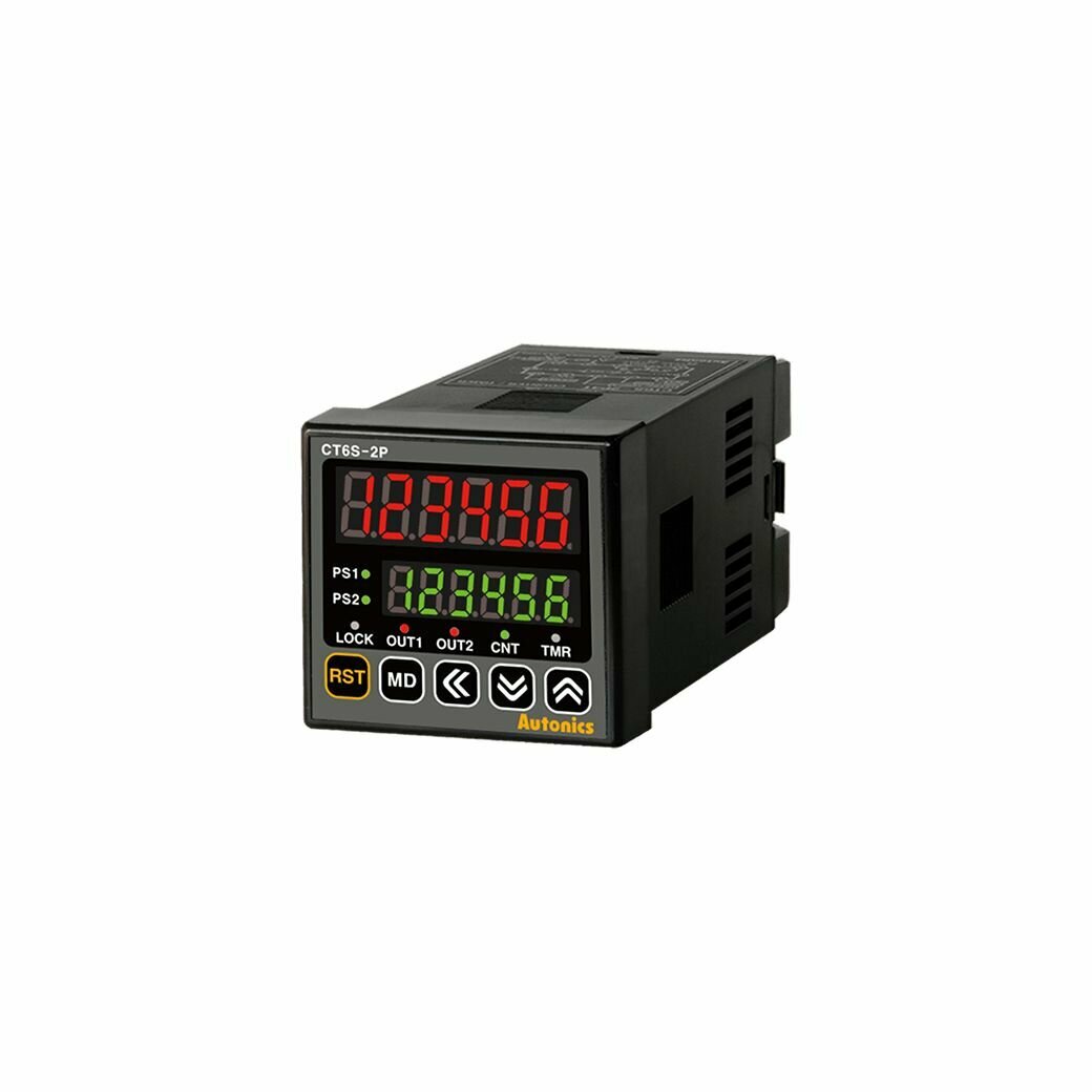 Счётчик-таймер Autonics CT6S-2P4, 48х48,6-разр, реле(1a)х2, ТТР(NPN)х1, 100-240В , артикул (Китай) 54020200150111