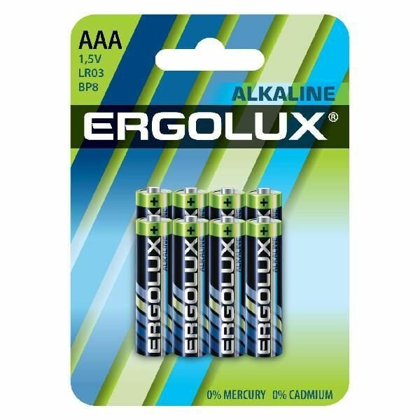 Батарея Ergolux LR03 BP8