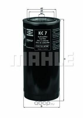 Фильтр топливный OLD H207.5 D92/62 Omn DAF FT95/ VanHool , арт. KC7 MAHLE