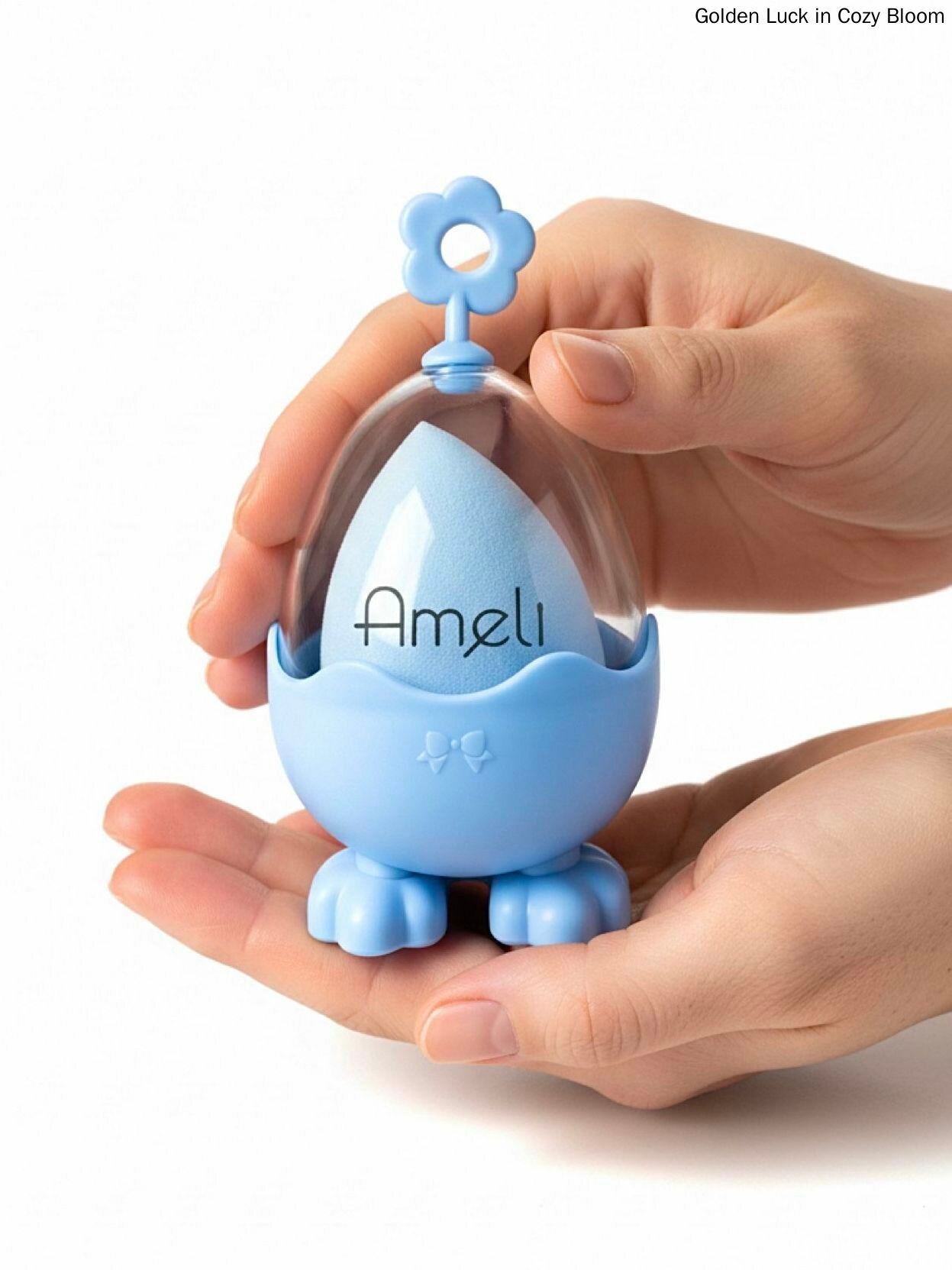 Спонж в футляре для макияжа Ameli, цвет голубой