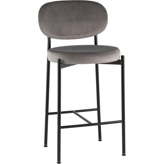 Стул полубарный Stool Group Бриф VD велюр серый