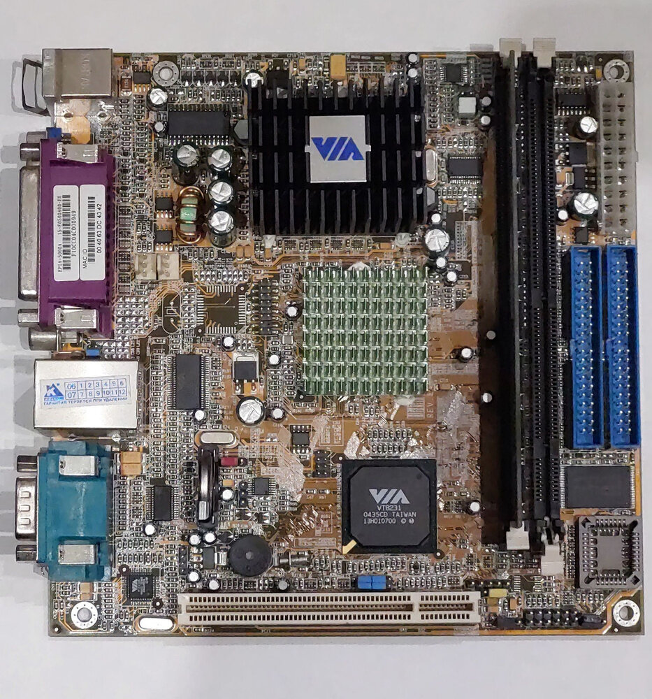 Материнская плата EPIA-5000 mini ITX (170x170 мм) EPIA-VE5000A с процессором VIA C3 533MHz