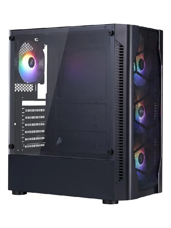 Корпус для ПК 1STPLAYER DK D4 Black черный, Mid Tower без блока питания