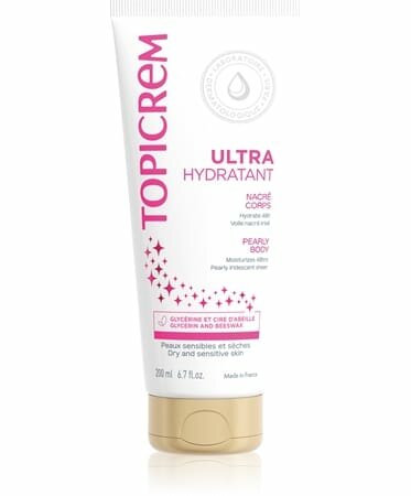 Молочко для тела Topicrem UH BODY Ultra-Moisturizing Pearly Body, с жемчужным сиянием, 75 мл