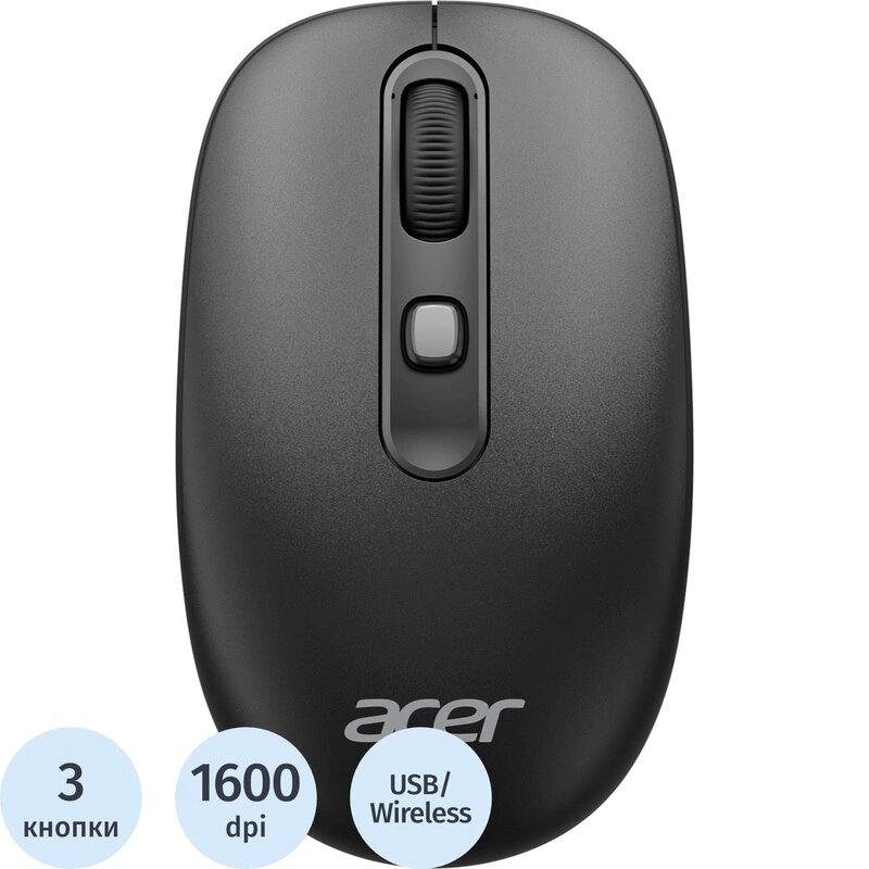 Мышь беспроводная Acer OMR502 чёрная (ZL. MCE11.01A) Арт. 2491520