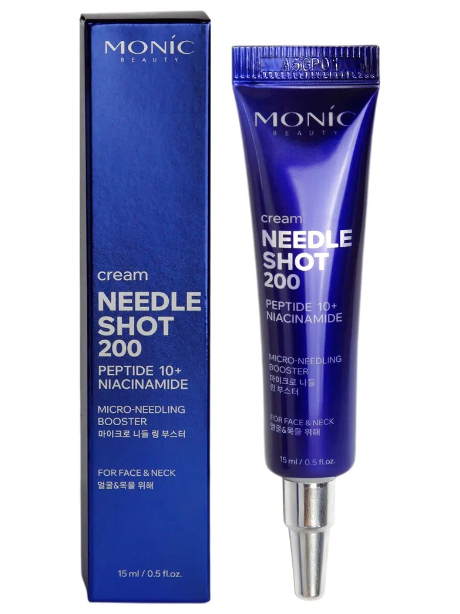 Крем для лица Monic Beauty с микроиглами и комплексом 10-ти пептидов Needle Shot 200 15мл