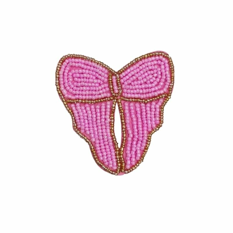 (1 шт.) Аппликация из бисера, бант