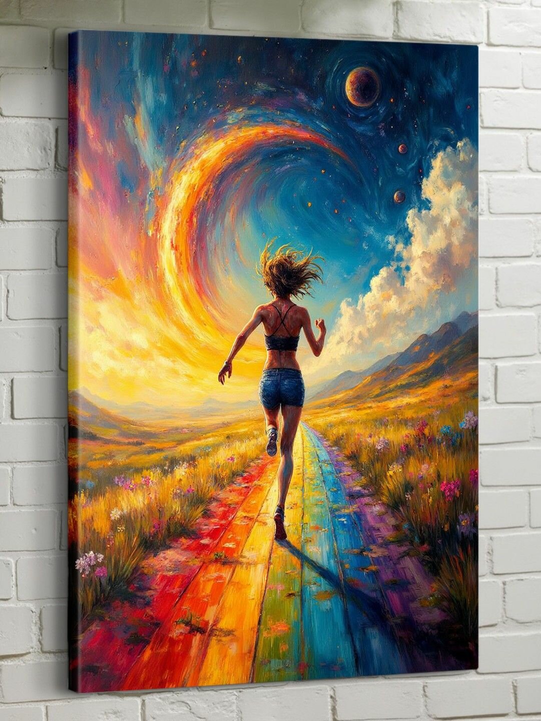 "Run to the Stars" - картина на холсте, 60x40 см.