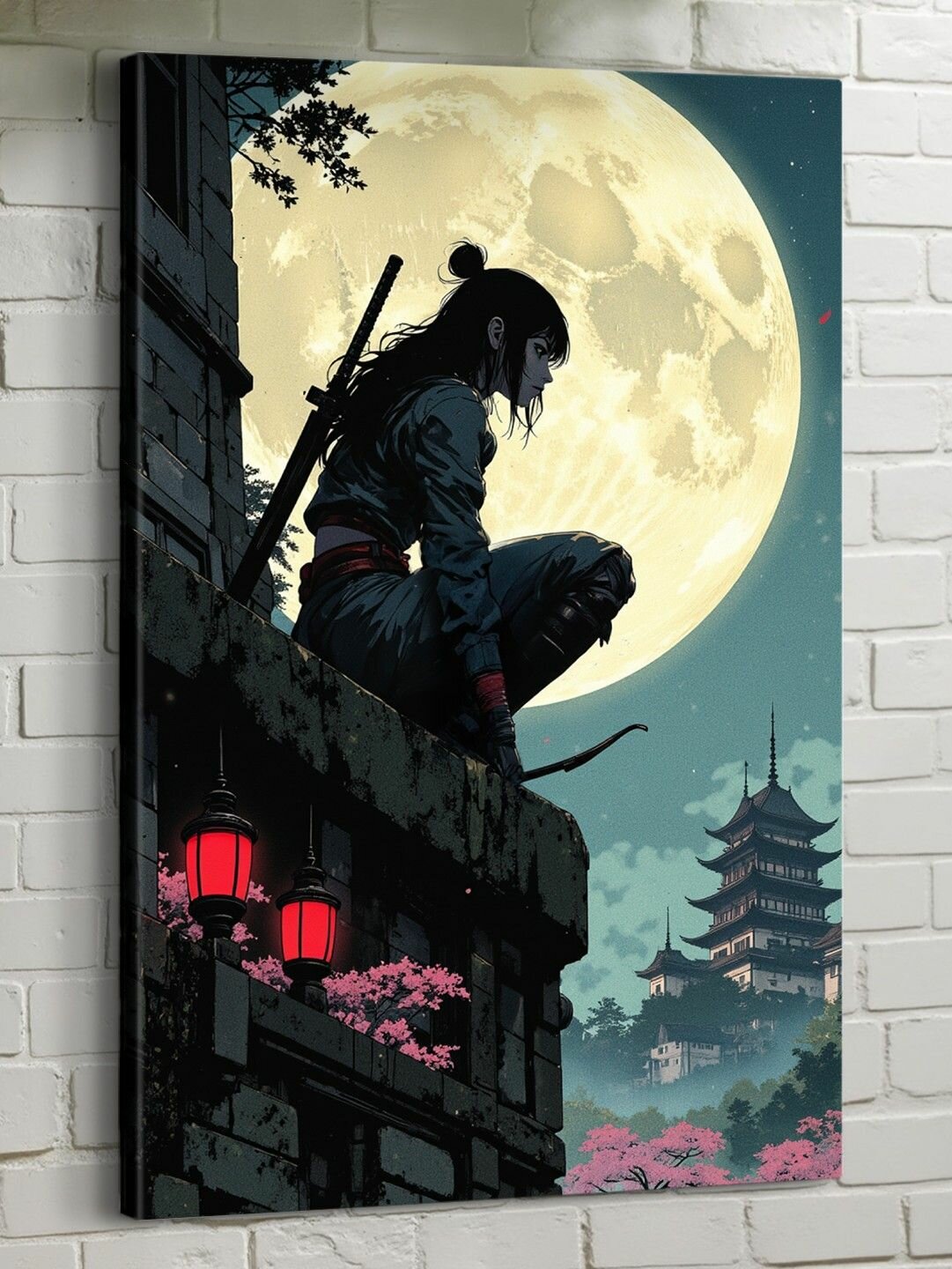 "Moonwatcher" - картина на холсте, 80x50 см.