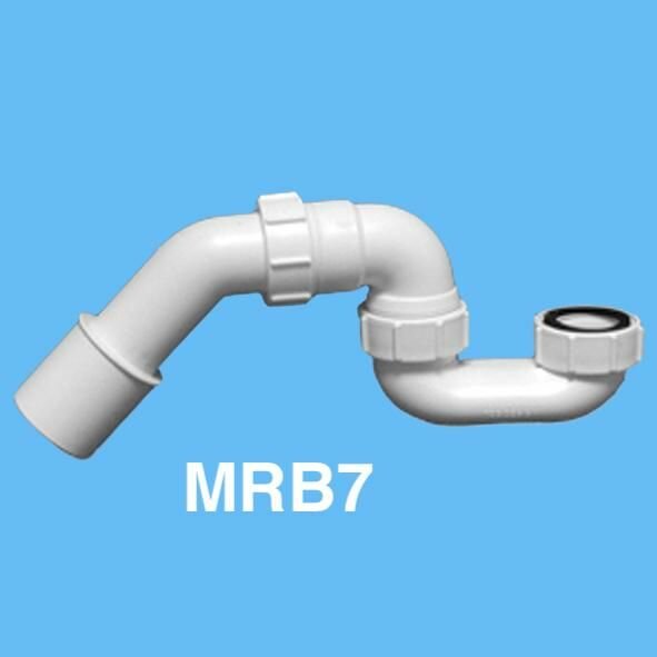 Сифон трубный Р/S-образный для ванн/поддонов (1 1/2"х 50/40мм H-52мм) McAlpine MRB7