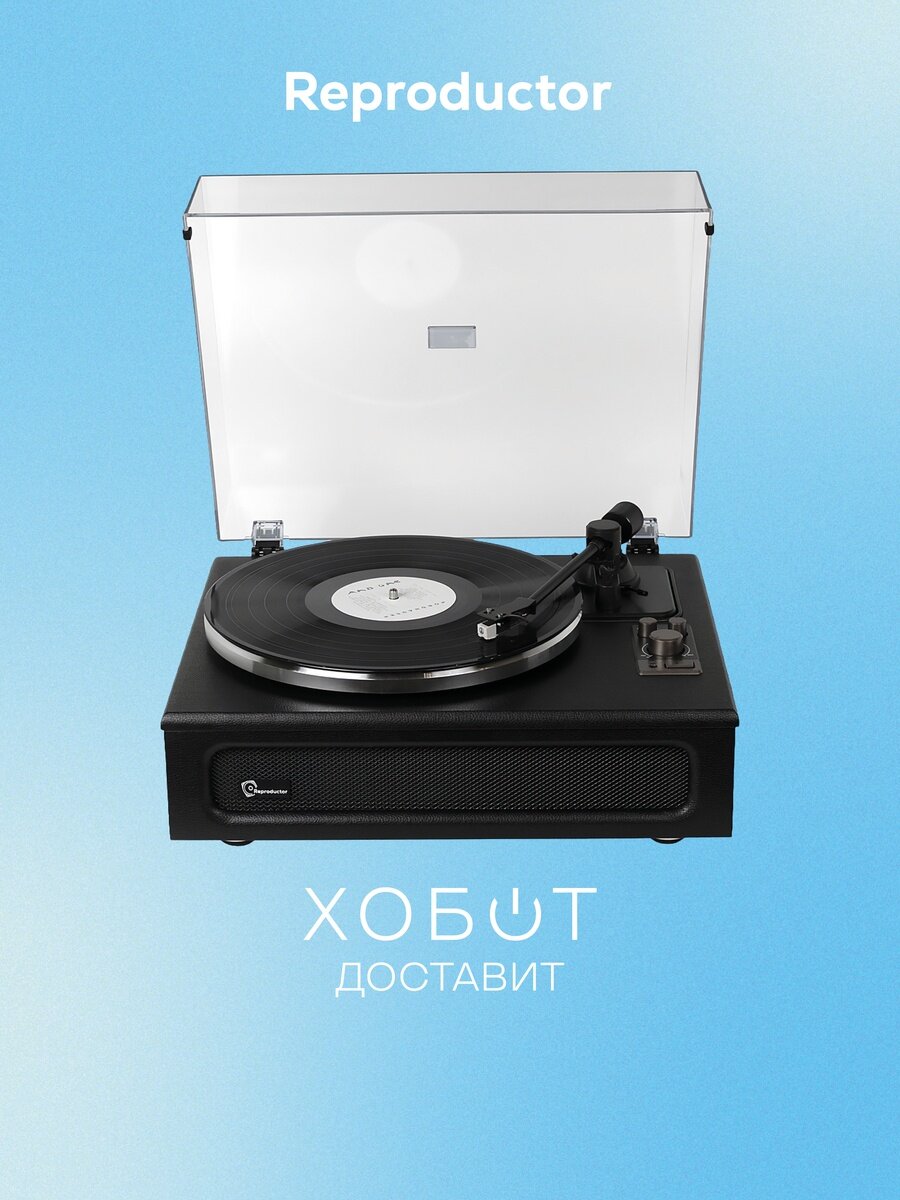 Проигрыватель виниловых пластинок Reproductor RP-420UBBK чёрный