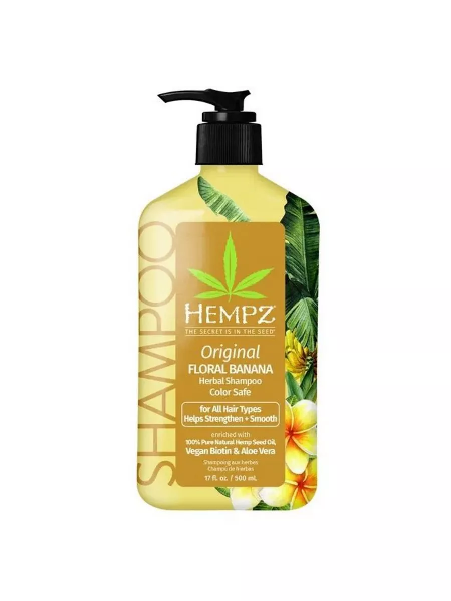 Шампунь Hempz Original Herbal Shampoo For Damaged & Color Treated Hair растительный для поврежденных волос, 500 мл
