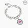 Браслет LAMALA & LAFEA, кристаллы Swarovski, размер 16.5 см, фуксия