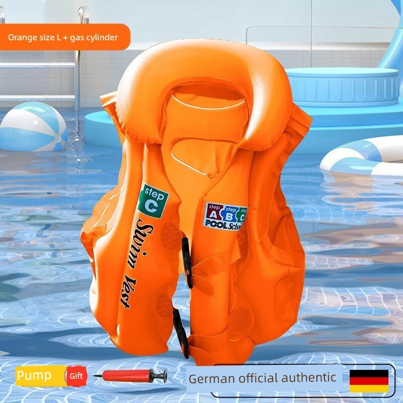 Children's Swimming Ring, Kids' Large Buoyancy Inflatable Vest, Boys and Girls Beginner Swimming Equipment, Inflatable
