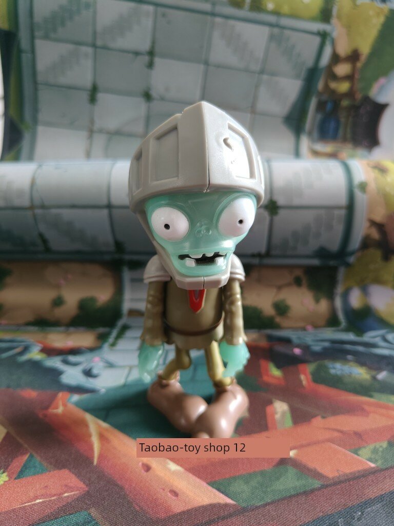 Игрушка Plants vs. Zombies: Зомби-фермер, Зомби-флаг, Зомби-рыцарь в железной броне с светящимся шаром, один экземпляр