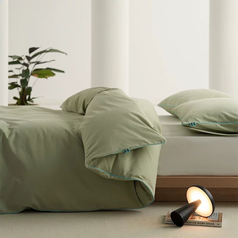 Amo Home Furnishing 100% хлопок, чистый цвет, двухсекционный теплый пододеяльник с рисунком дикого гуся, матовый