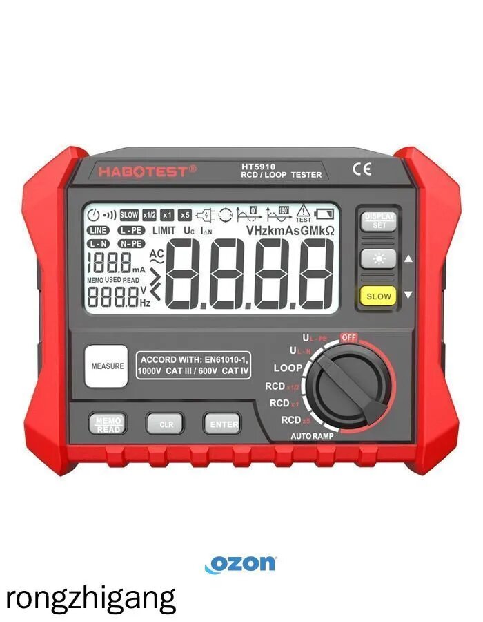 HABOTEST HT5910 тестер утечки тока и сопротивления петли