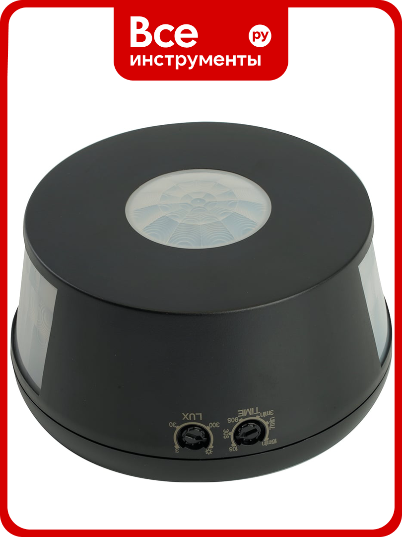 Датчик движения FERON 1200W 30m 360(верт.) чёрный SEN19/ST07B , 51578