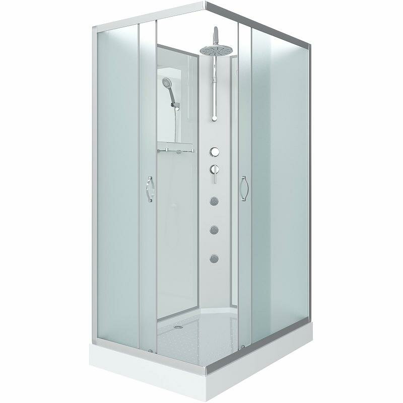 Душевая кабина Niagara Classic 90x70 439753QBKTG профиль хром, с гидромассажом
