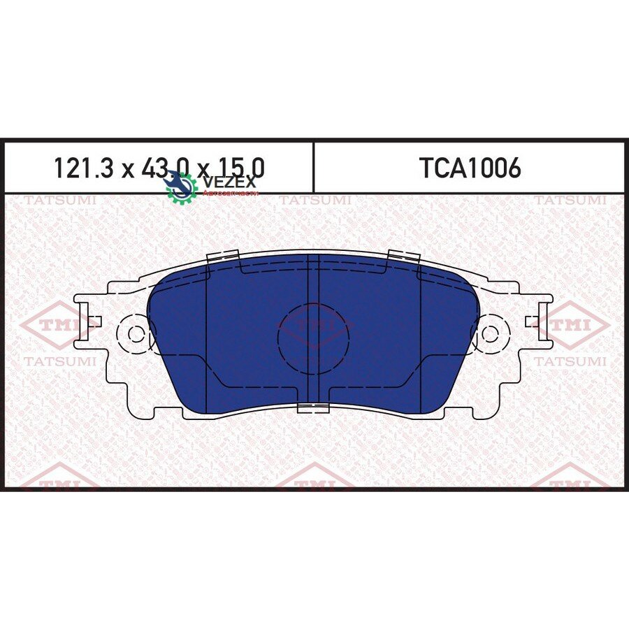 TATSUMI TCA1006 колодки дисковые задние!\ LEXUS RX 15>