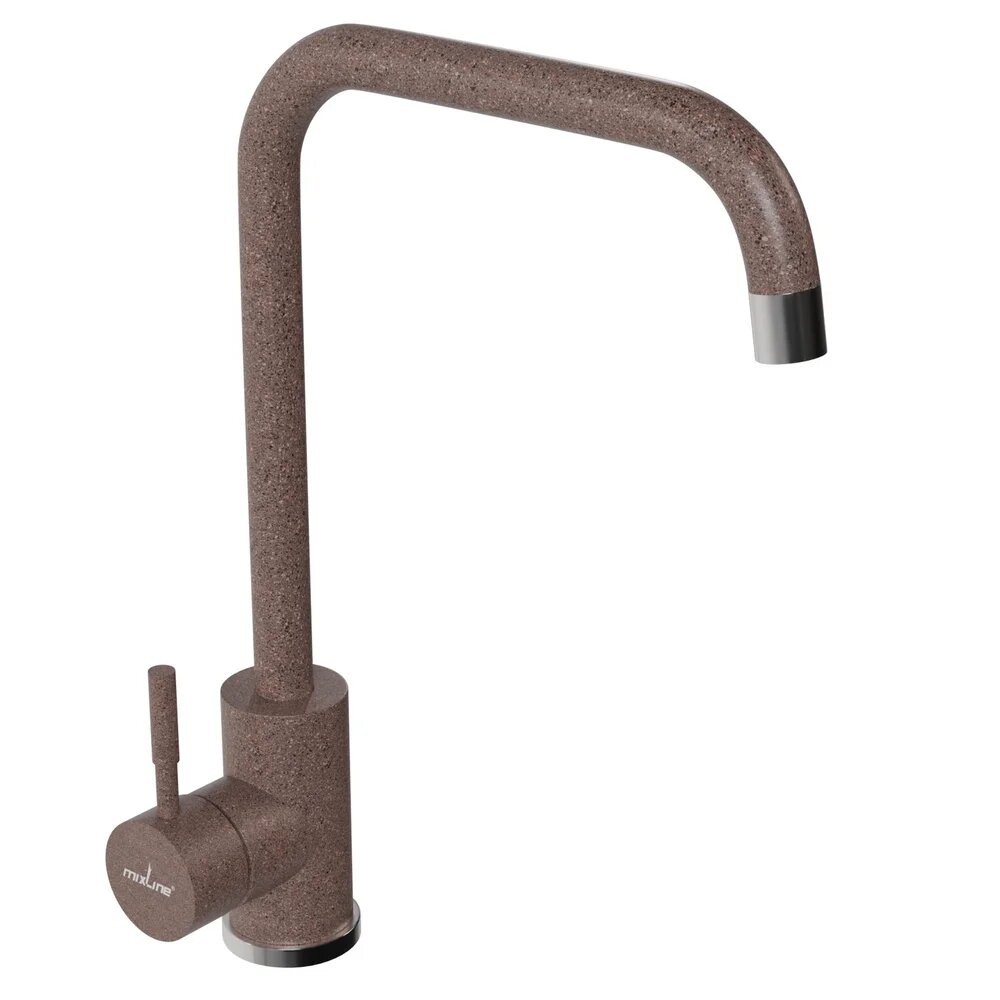 Смеситель для кухни 35к MIXLINE ML-GS12 (307) терракотовый, высокий излив