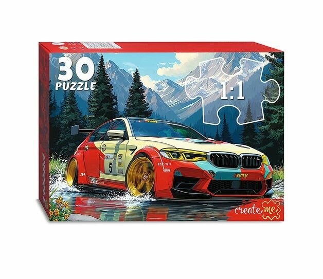 Пазлы 30 "Крутая машина" БМВ авторалли