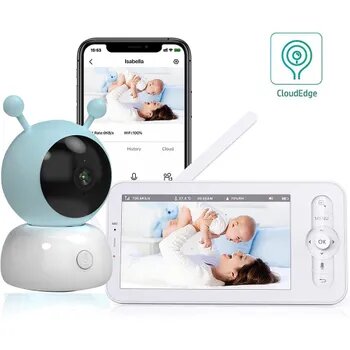 Видеоняня беспроводная поворотная Baby Monitor с монитором