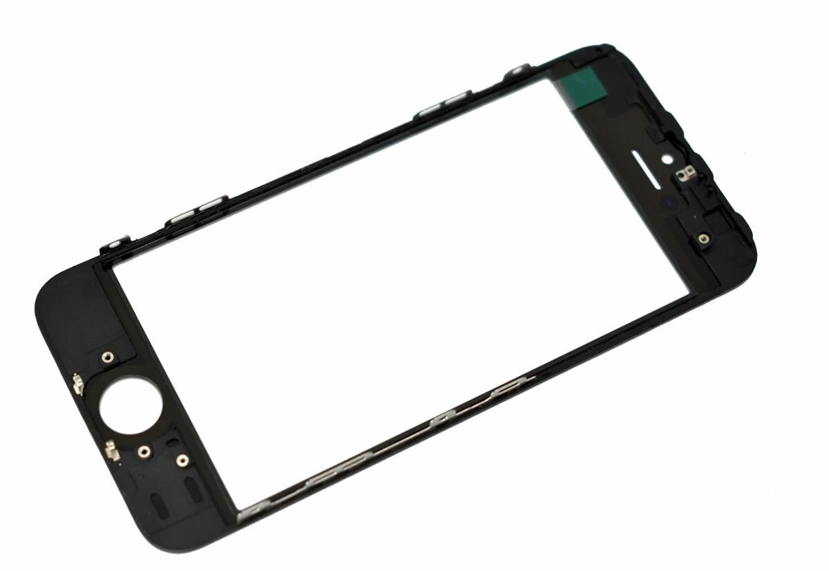 Стекло для переклейки для iPhone 5S с рамкой с OCA пленкой черный
