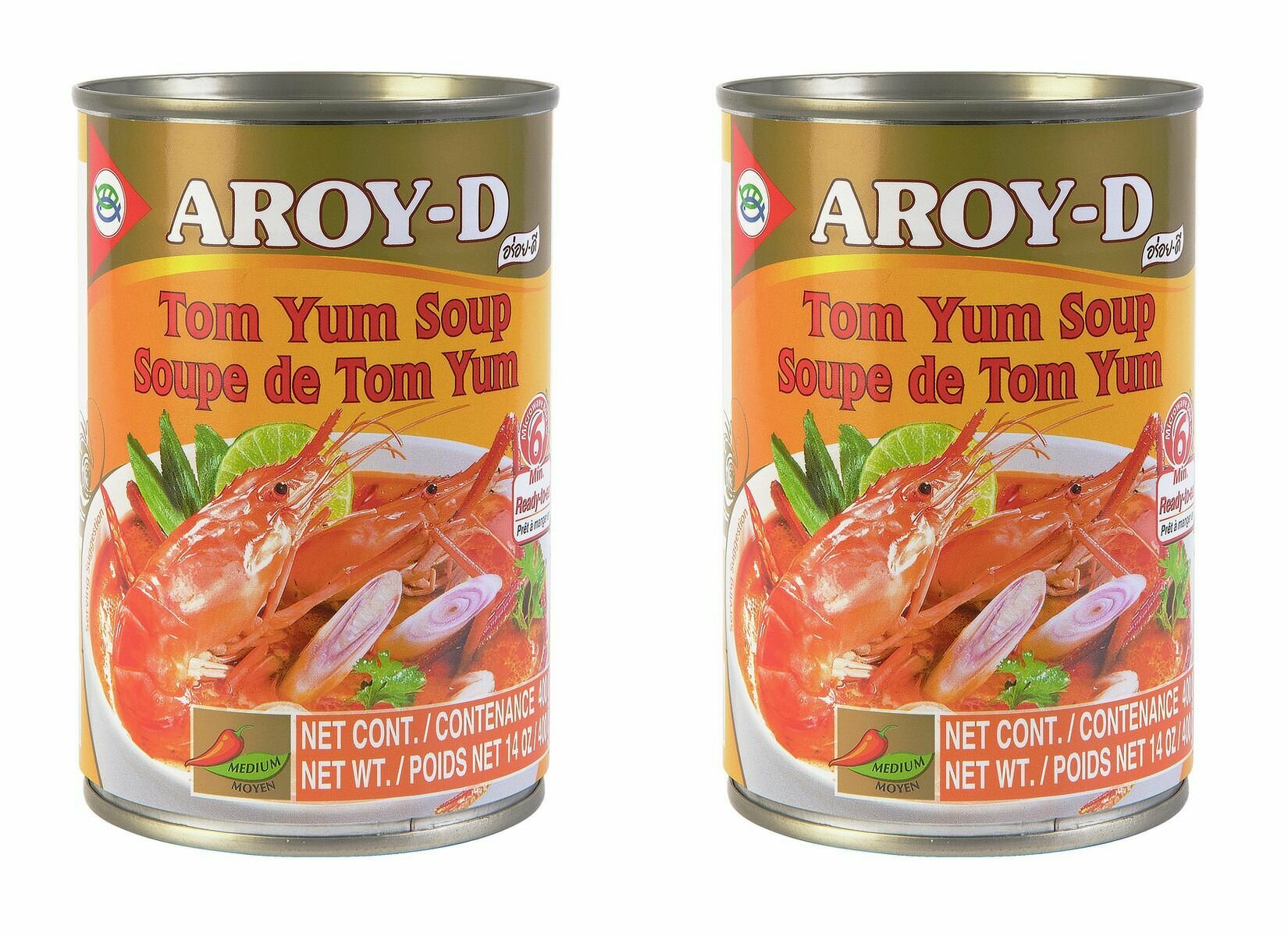Aroy-D Суп Том Ям, 400 г, 2 шт