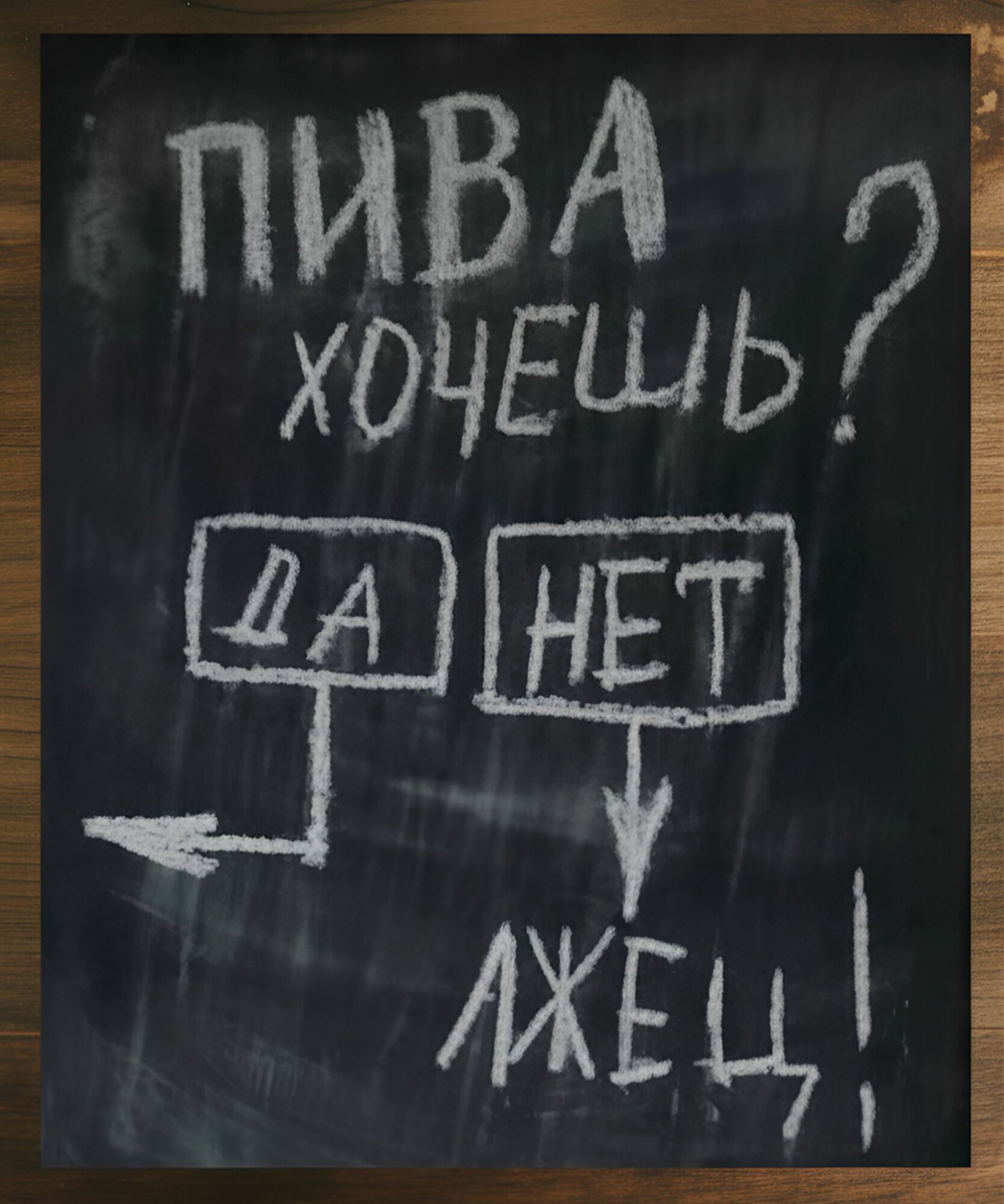Табличка пиво на лево