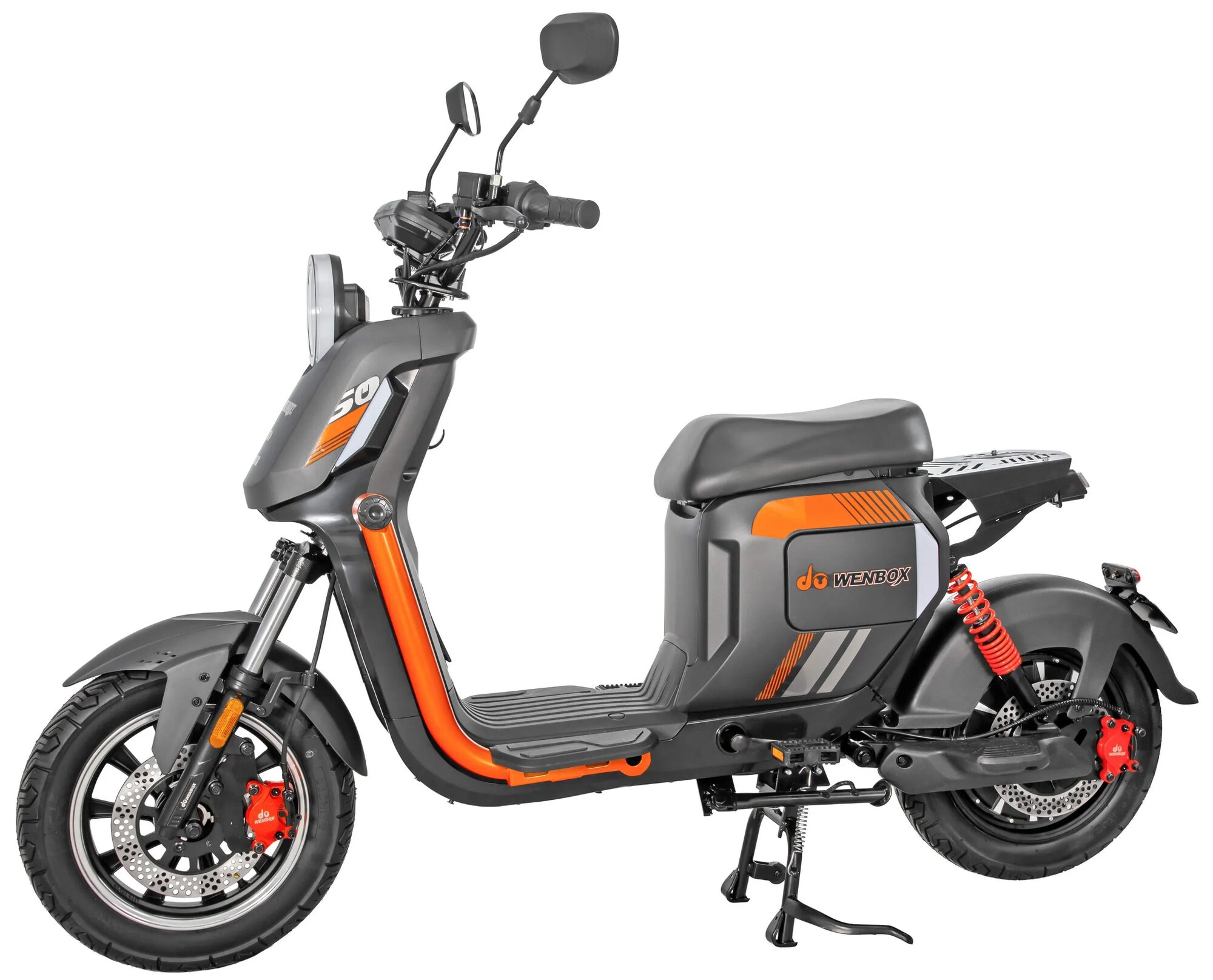 Скутер Wenbox U2, 60V/45Ah, большой АКБ LiFePO4, черный цвет