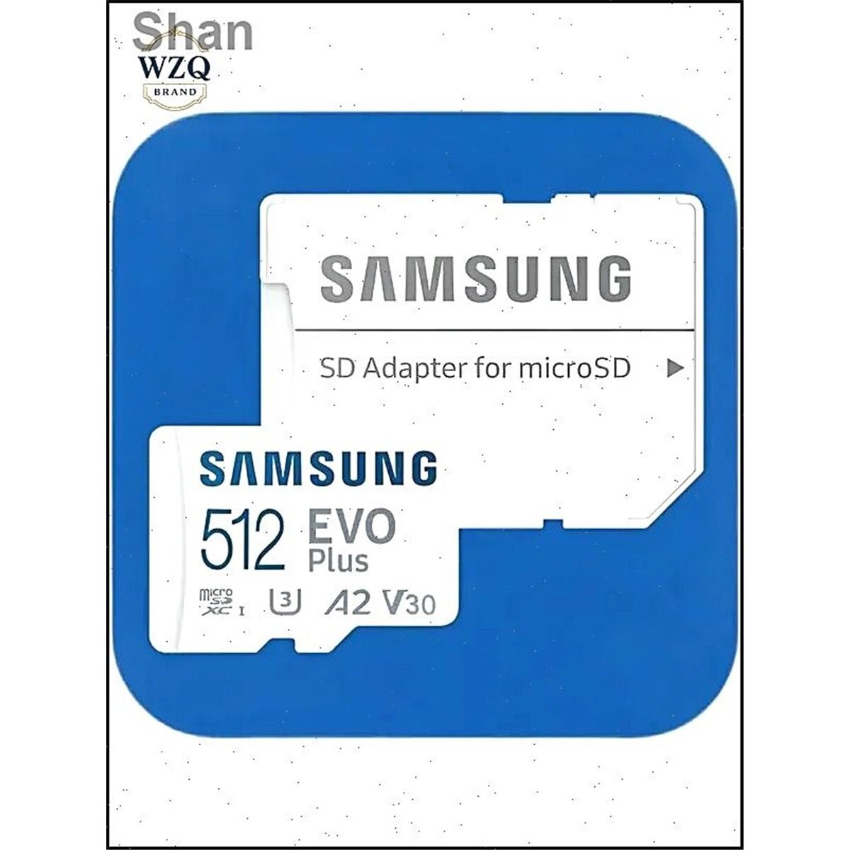 Эксклюзивная карта памяти microSDXC 512 ГБ, Class 10, V30, A2, UHSI U3, скорость чтения 160 МБ/с с адаптером SD