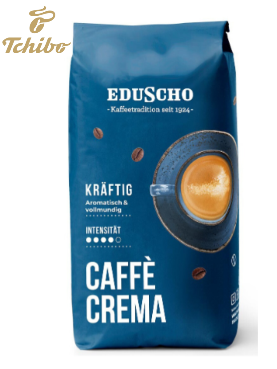Eduscho Caffe Crema Craftig кофе в зернах 1 кг пакет с клапаном