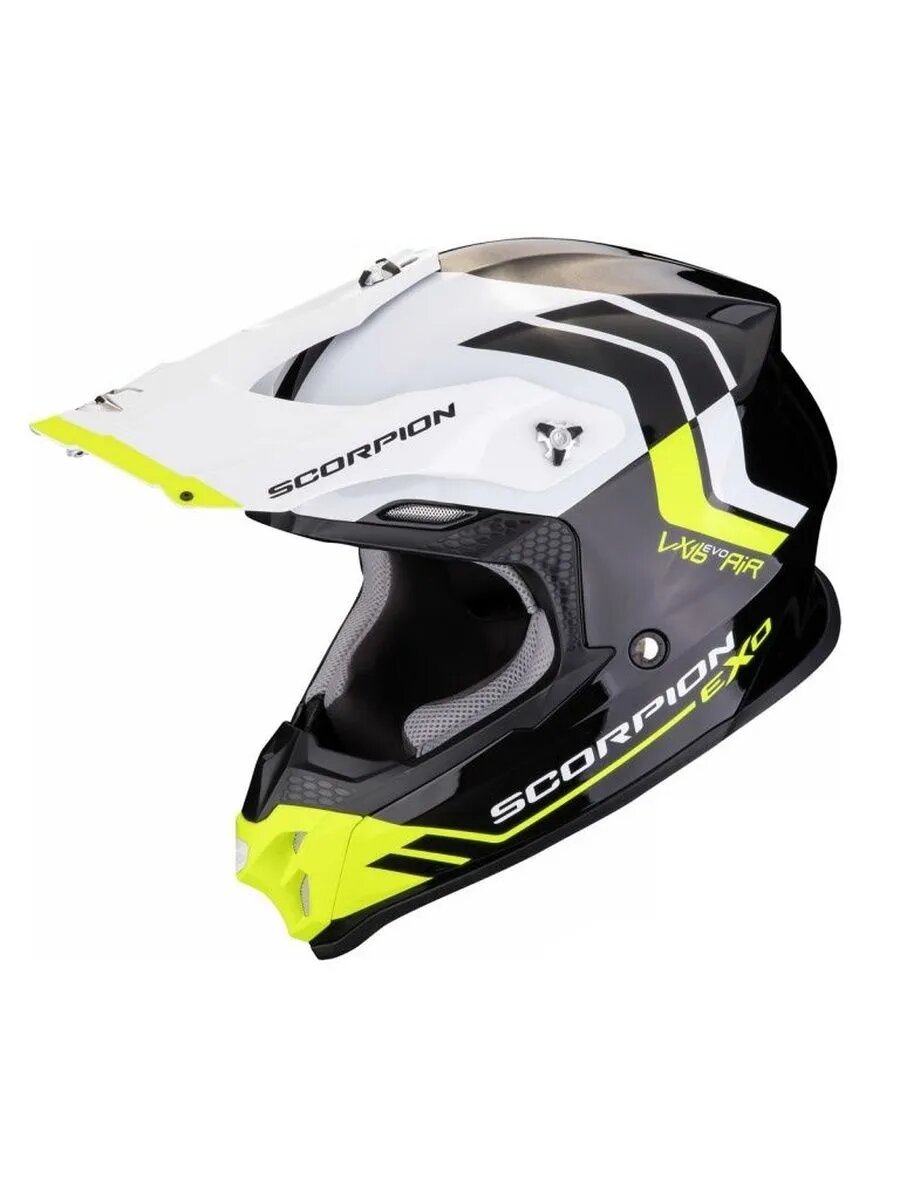 Мотошлем SCORPION EXO VX-16 EVO AIR FUSION Черный/Желтый Неон 2XL