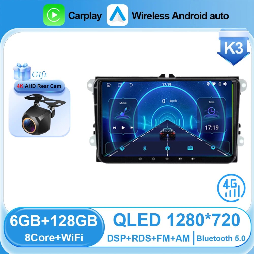 9-дюймовый автомобильный радиоприемник Android16 для VW Volkswagen Skoda Octavia Golf 5 6 Touran Passat B6 Polo Jetta GPS-навигатор Мультимедийный плеер